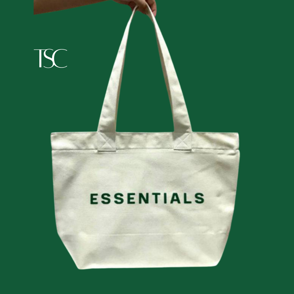 Essentials Tote Bag in Creamy White (Premium Quality Canvas) | Shopee ...