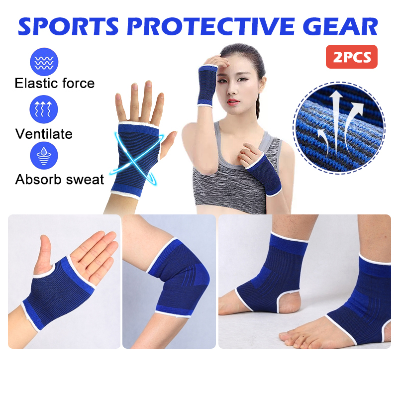 Sports Elbow Knee Pad Fitness Gloves Palm Guard Foot Hand Bracer Ankle ...