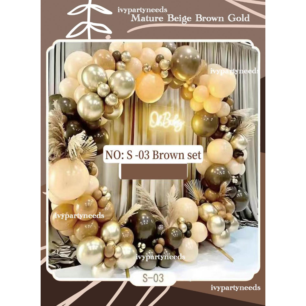Nude Skin Tone Bohoemian Balloon Decoration Set with Boho-Chic | Shopee ...