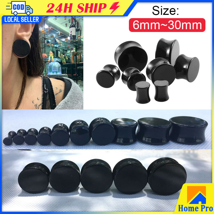 1Pair Ear Plugs and Tunnels Thin Flexible Silicone Ear Gauges Stretch ...