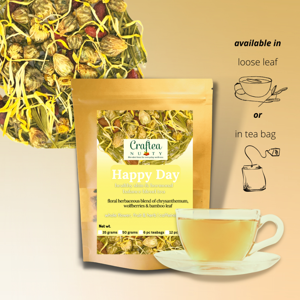 Blended Tea | Dried Chrysanthemum Flower tea with Bamboo leaf and Goji ...