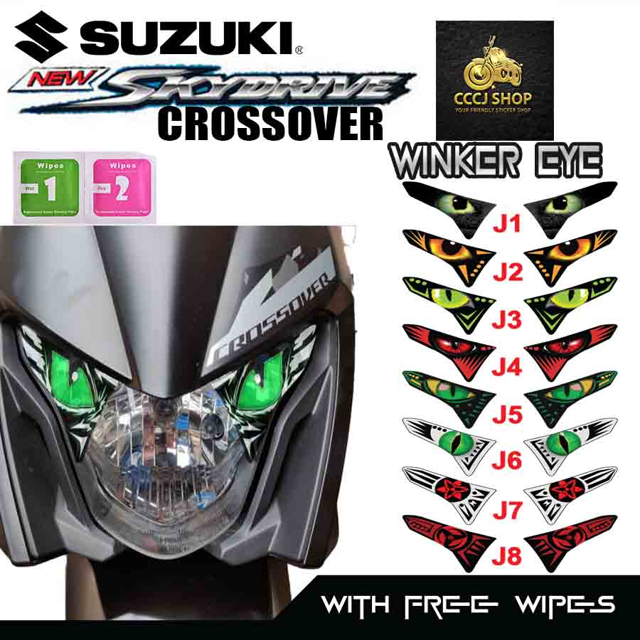 SUZUKI SKYDRIVE CROSSOVER WINKER EYE STICKER/TRANSPARENT/TRANSLUCENT ...