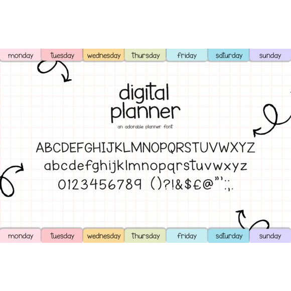 Digital Planner Handwritten Font | Shopee Philippines