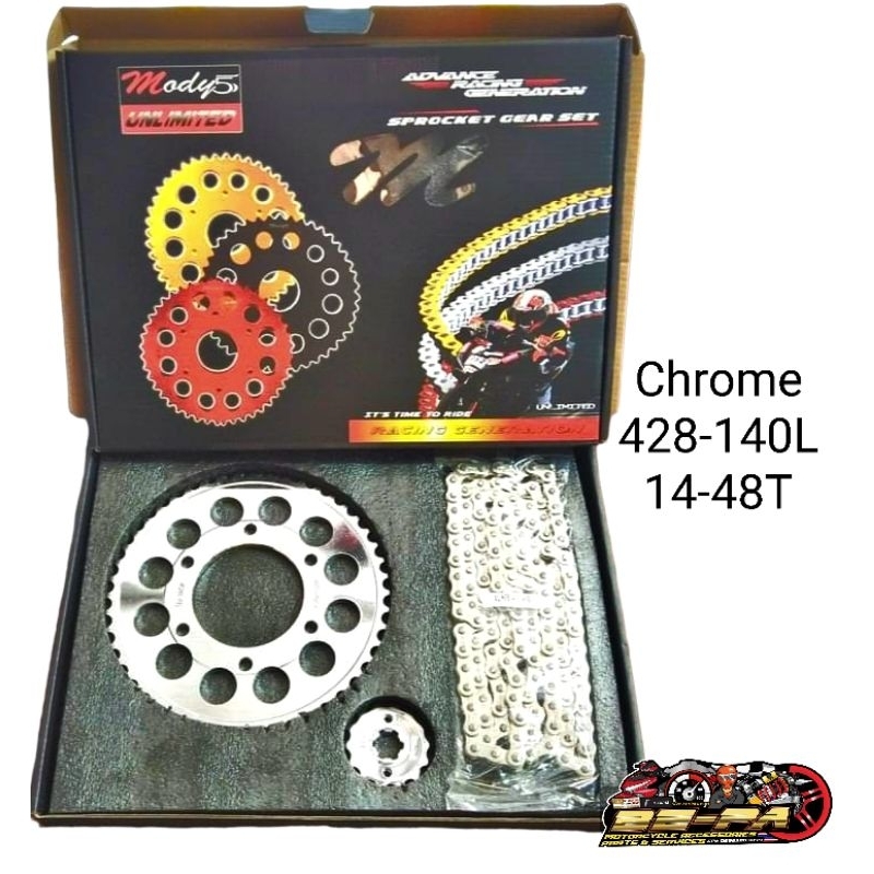 Chain & Sprocket SET for SNIPER 150/155 (14-48T) by the brand MODY5 ...