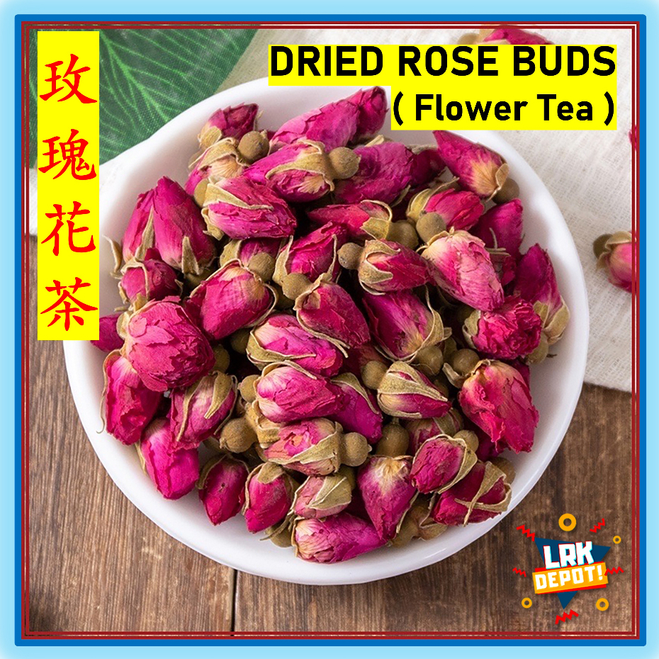 Dried Rose Buds Flower Tea (玫瑰花茶 Red Rosebud Rose Bud) Premium Chinese ...
