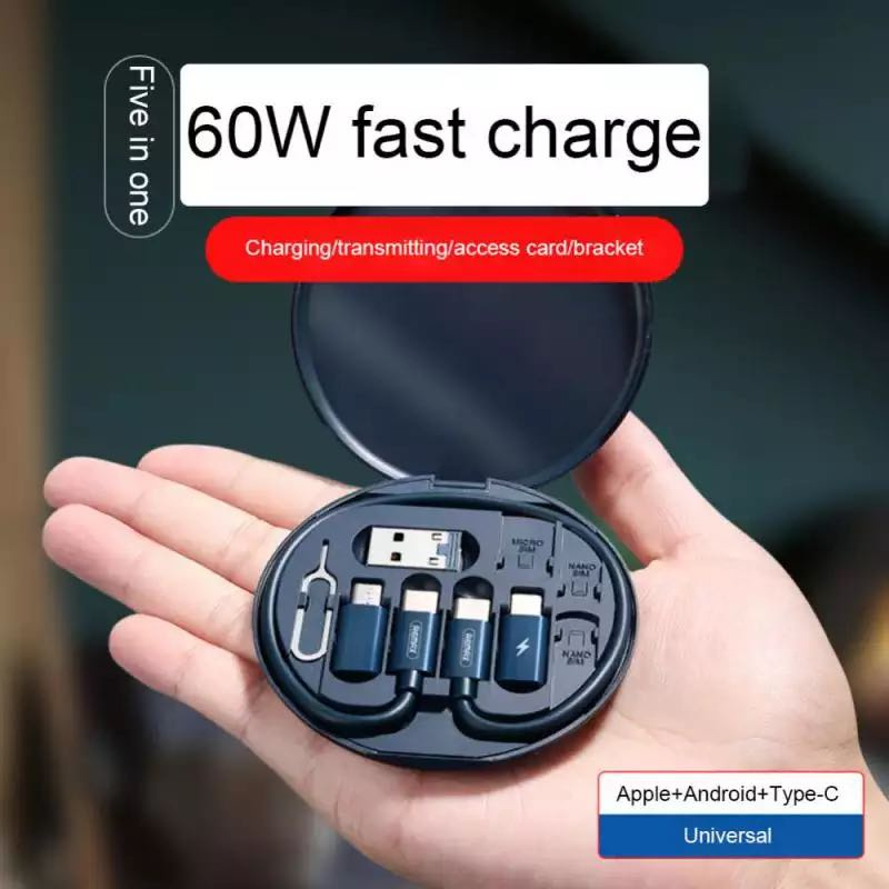 USB Adapter Cable Conversion Storage Case, Multi Type Charging ...