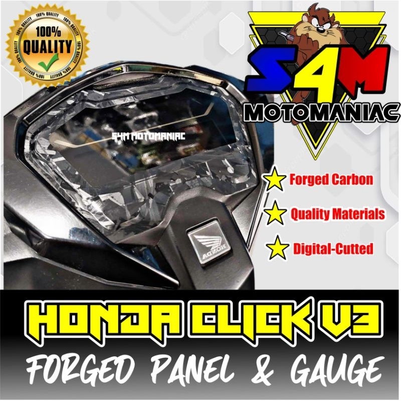 Honda Click V2 and V3 2 in 1 Forged Panel Stickrt and Gauge film ...