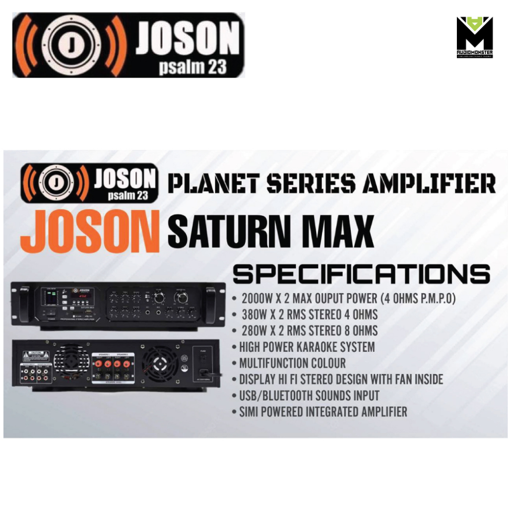 JOSON SATURN MAX PROFESSIONAL AMPLIFIER 2022 MODEL | Shopee Philippines