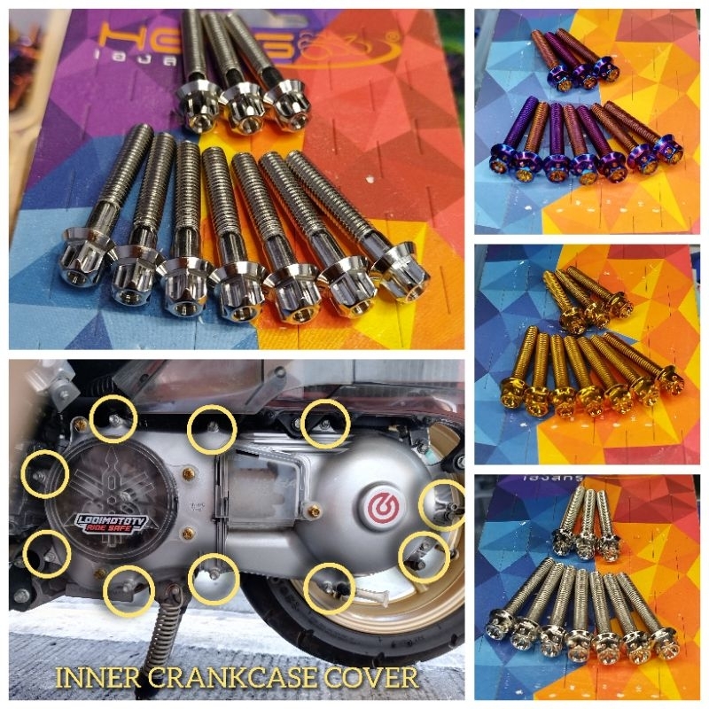 HENG AEROX NMAX INNER CRANKCASE BOLT SET | Shopee Philippines