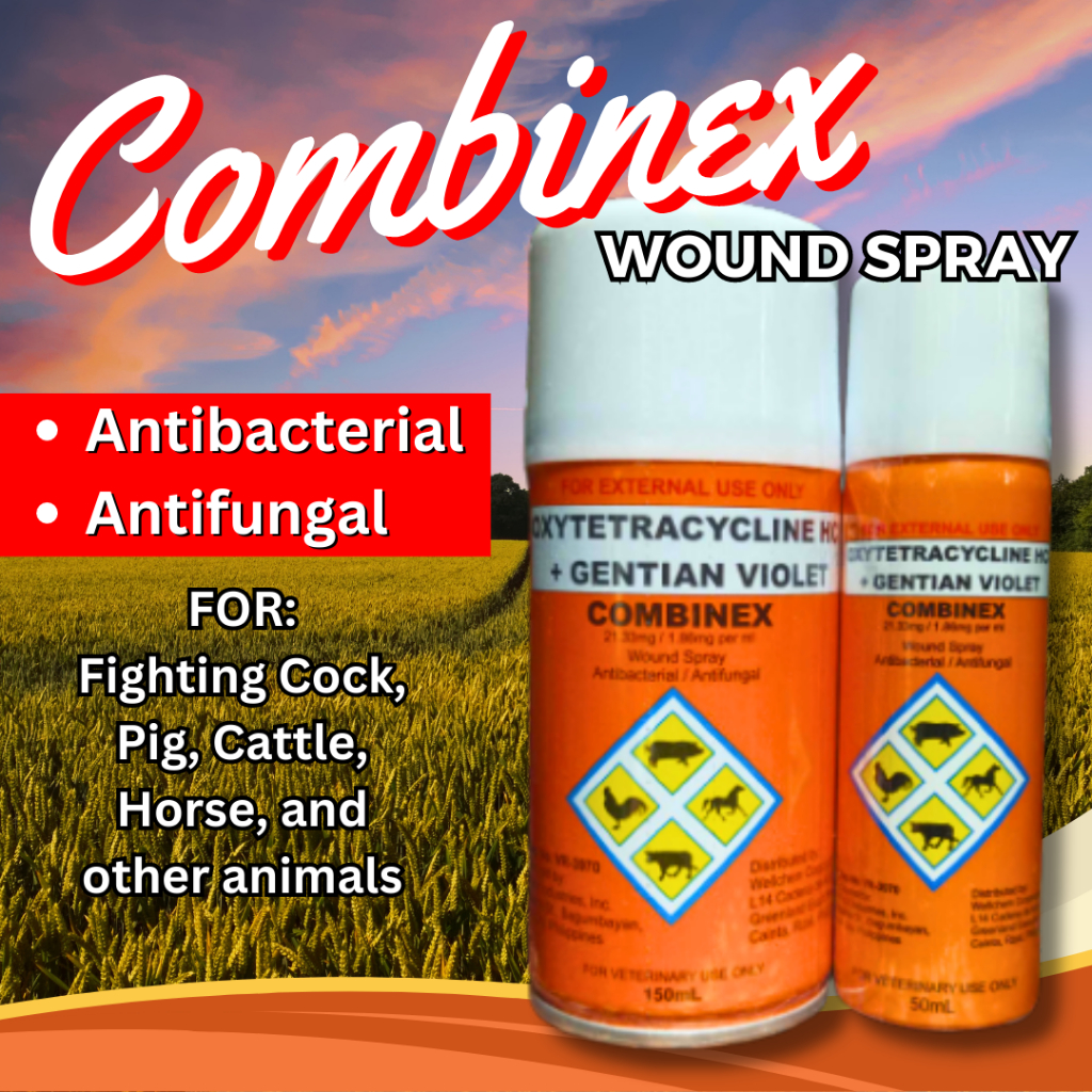 COMBINEX Wound Pet Spray Antibacterial and Antifungal 50mL/150mL ...