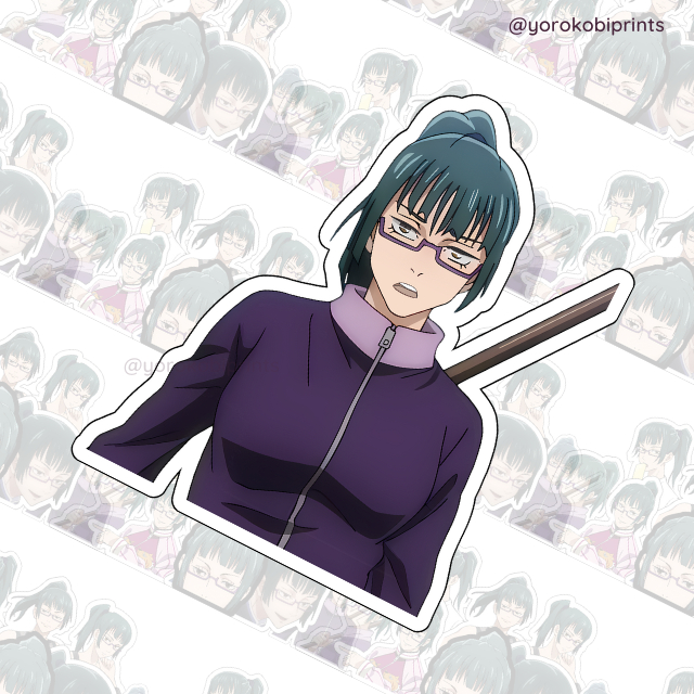 Maki Zenin - Jujutsu Kaisen - Peeker, Icon - Waterproof Laminated Vinyl ...