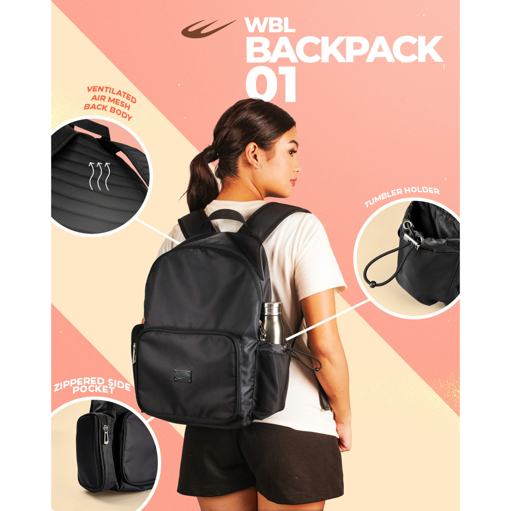 World Balance Backpack 01 in black color | Shopee Philippines
