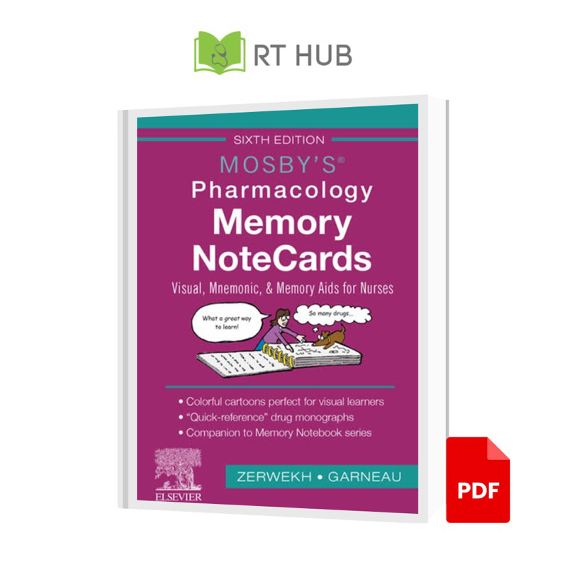 Mosby's Pharmacology Memory NoteCards Visual, Mnemonic for Nurses 6th Edition | Shopee Philippines