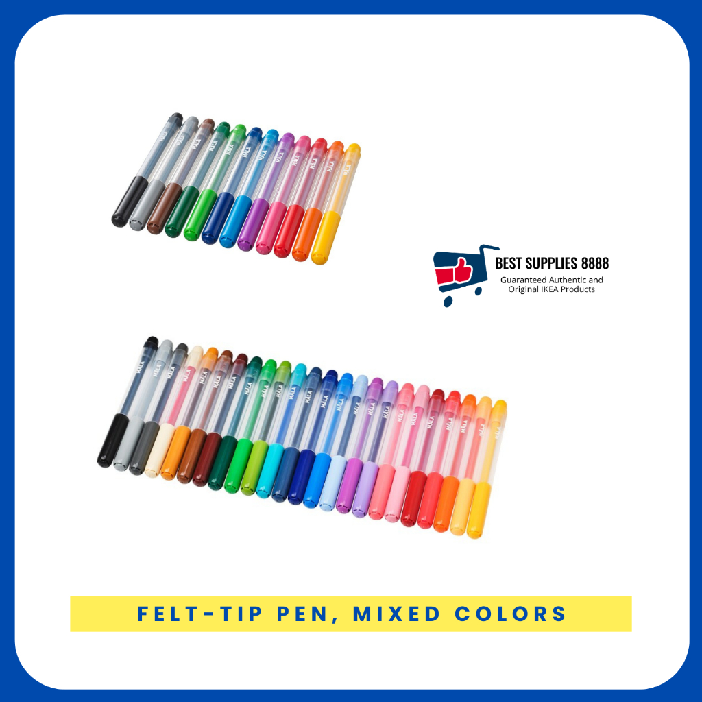 BestSupplies Authentic MALA Felt-tip pen, mixed colors, colored marker ...