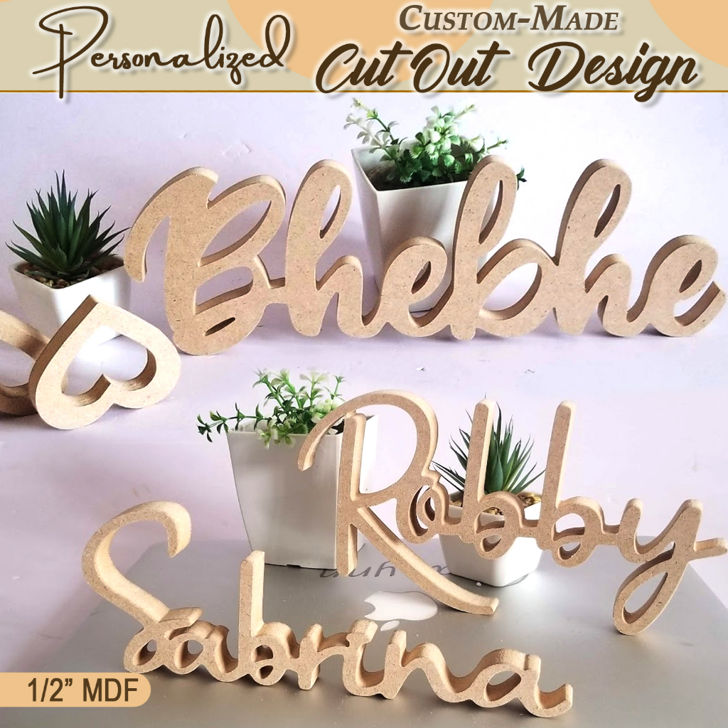 Personalized Custom Wood Cutout Name, Sign, Numbers, Craft, MDF Board ...