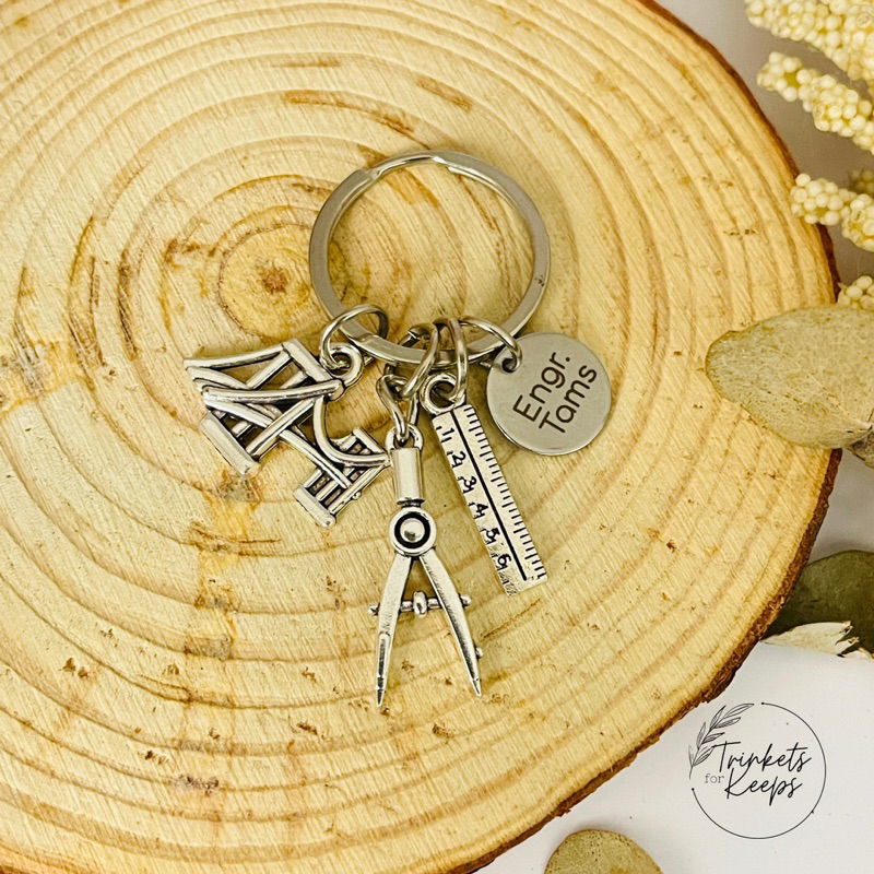 Architect Keychain • Engineer Keychain • Stainless Steel • Custom ...