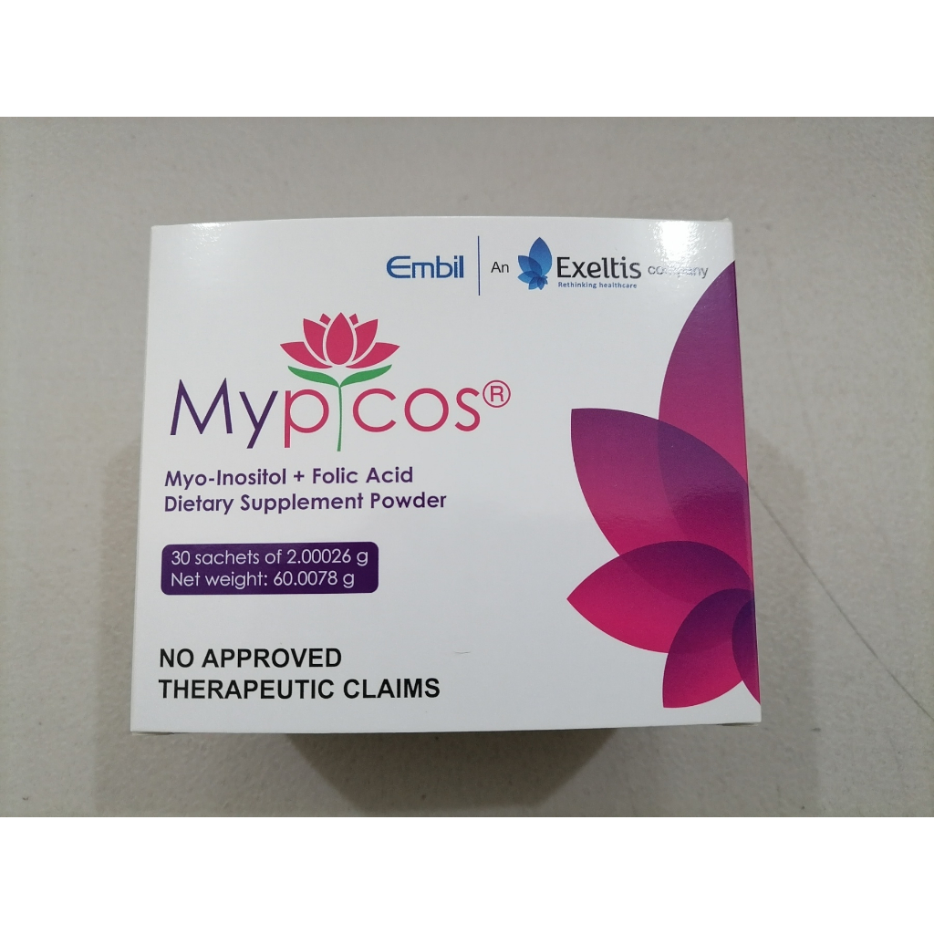 Mypicos Myo-Inositol Folic Acid Supplement Powder 30 sachet PCOS Period ...