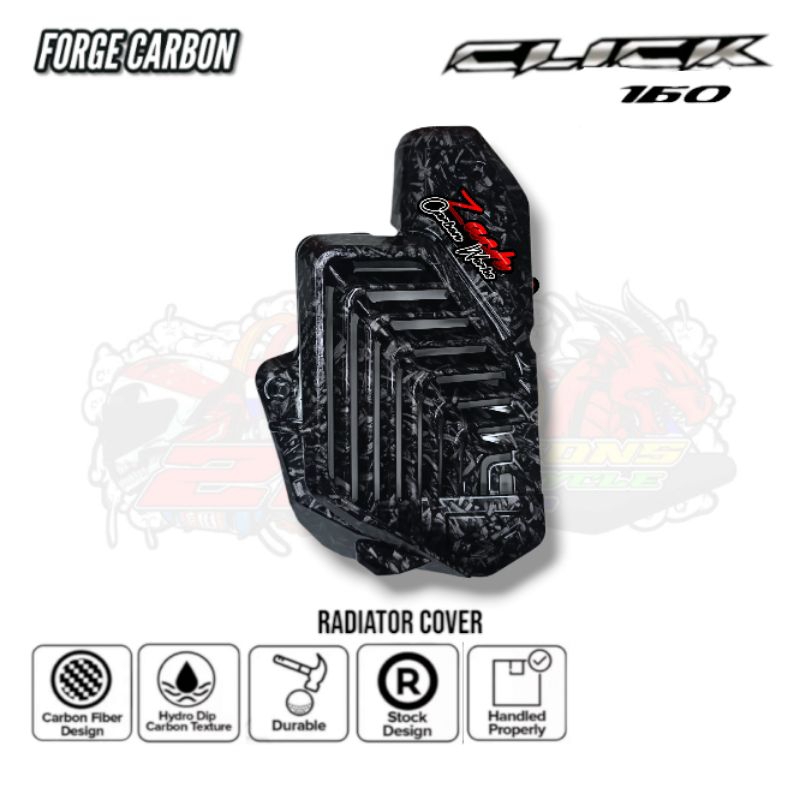 FORGE CARBON! Honda click 160 radiator cover | Shopee Philippines