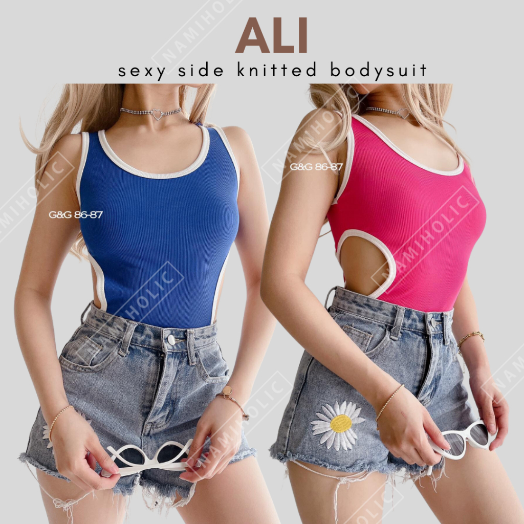 Namiholic Ali Sexy Side Bodysuit I Knitted Fabric I XS to SMALL | Shopee Philippines