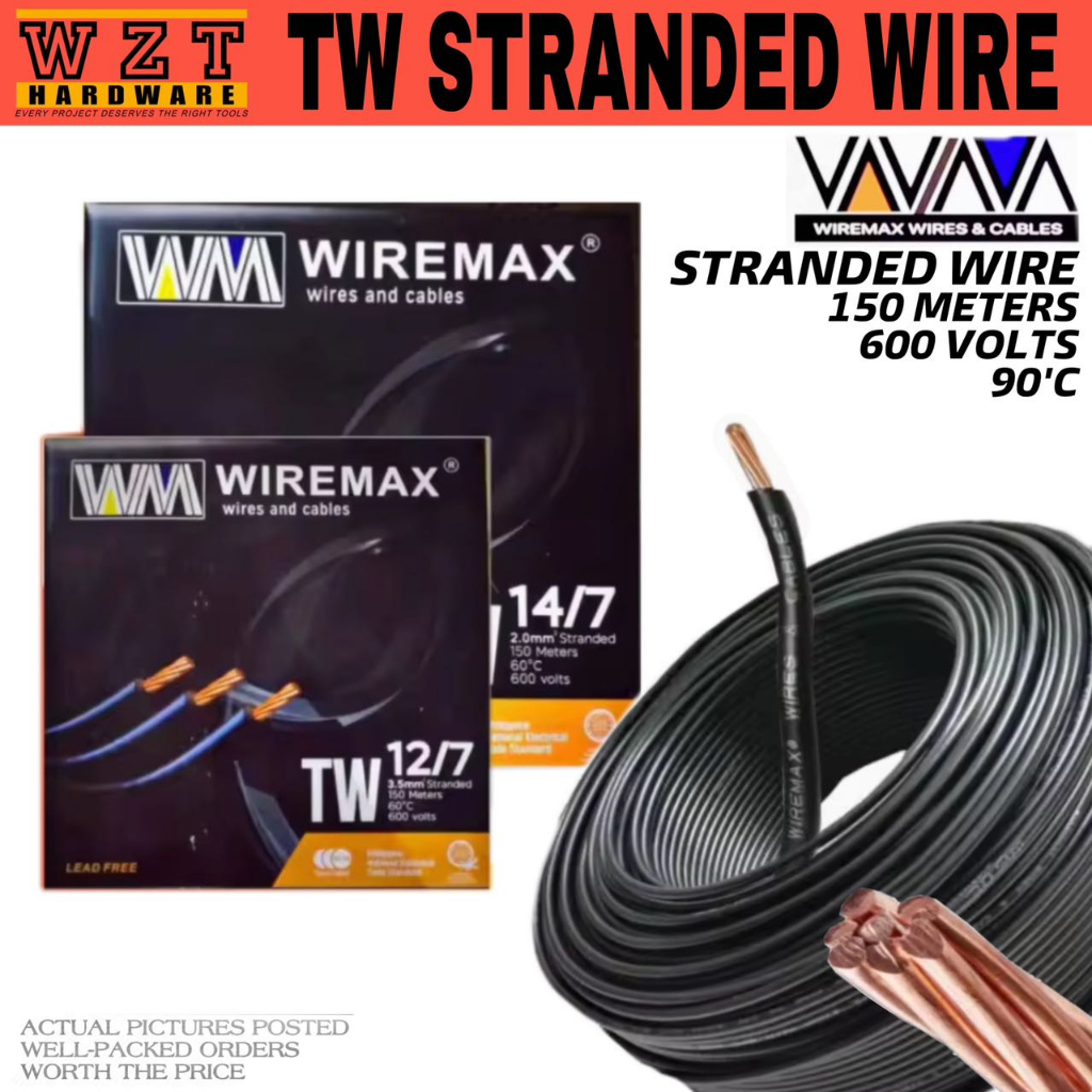 150m / 1Roll TW Stranded Wire 14/7 2.0mm - 12/7 3.5mm Original Wiremax ...