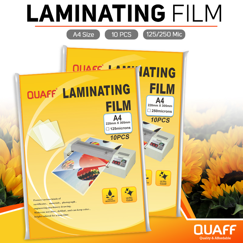 10sheets QUAFF Laminating Film Hot Lamination Process A4/SHORT/LONG ...