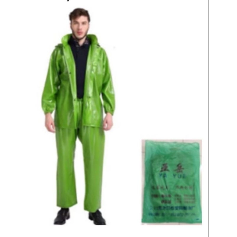 High Quality Rubberized Best Green Kapote Vulcanized Rubber Raincoat ...