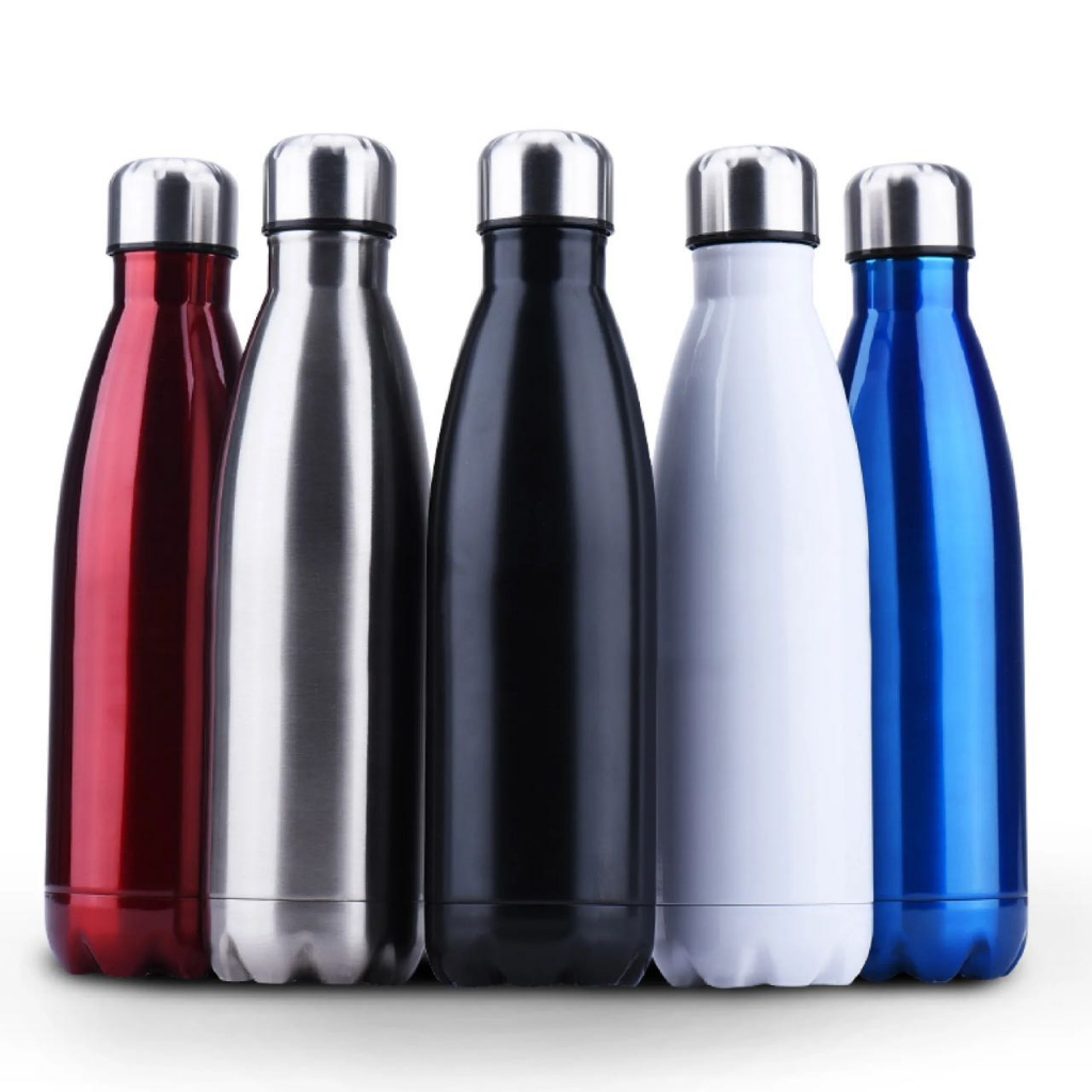 1000ml Insulated Stainless Steel Sports Vacuum Flask - Cola Shaped ...