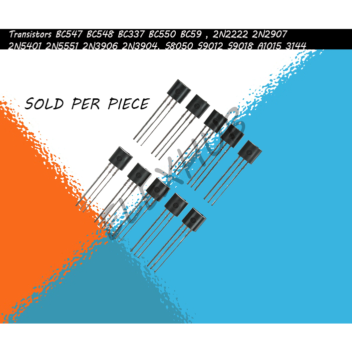 Transistor Transistors BC 547 548 337 550 Y59 , 2N2222 2907 5401 5551 ...