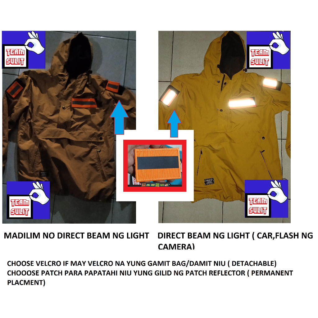 Light Reactive Reflector Patch embroidery Safety officer OHS night ...