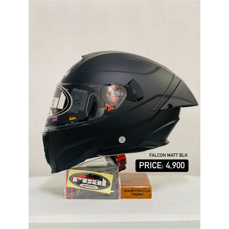 REAL FALCON Full-Face Dual Visor Helmet w/ Free Clear Visor & FREEBIES ...