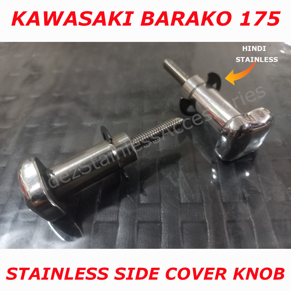 Lock Knob Stainless Kawasaki Barako 175 Sidecover Knob Lock Sa Side