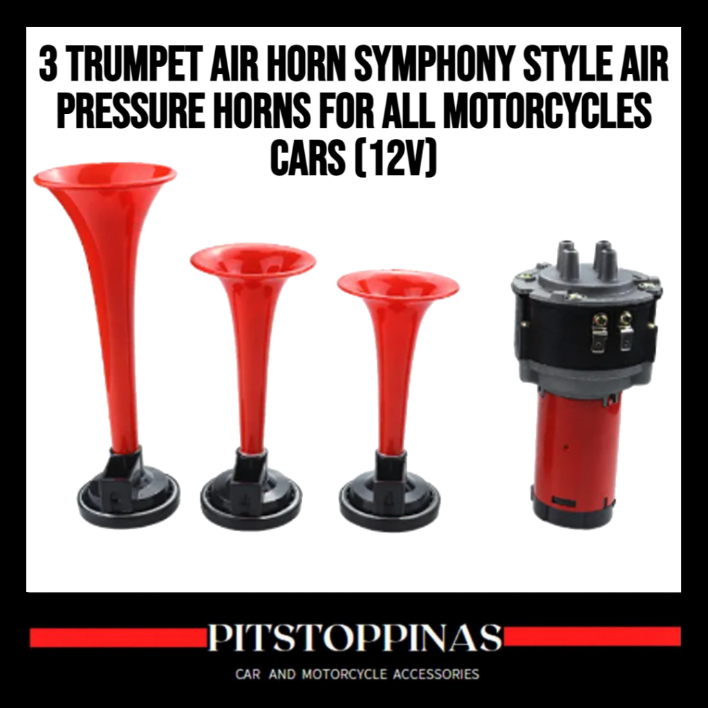 3 Trumpet Air Horn Symphony Style Air Pressure Horns for All ...