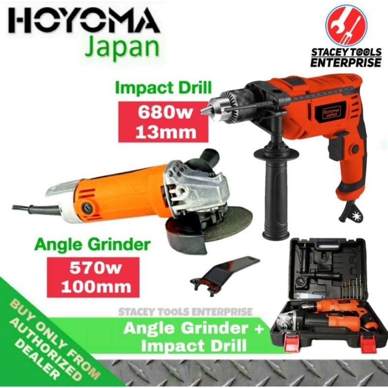 Hoyoma Angle Grinder + Impact Drill HT-CP2 [2 in 1] Combo pack TAG ...