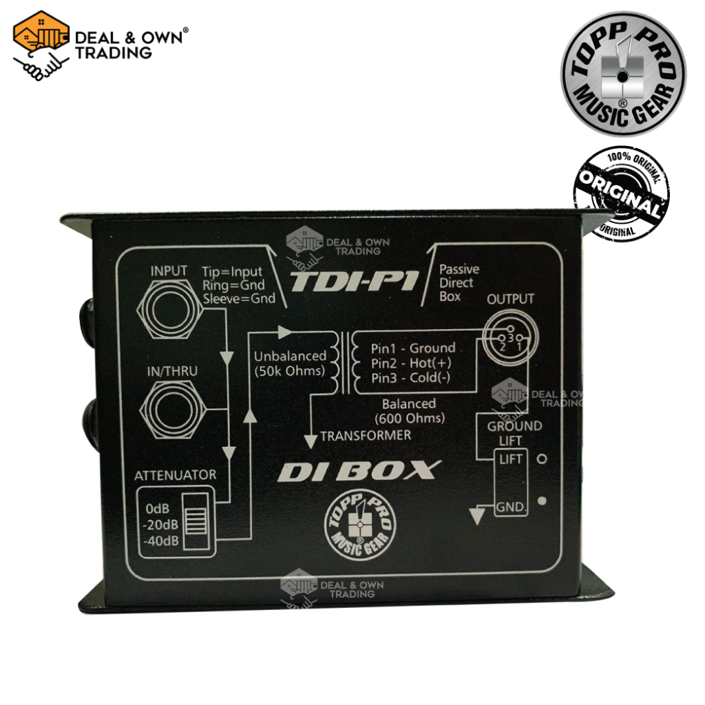 Original TOPP PRO TDI-P1 Direct Injection Box / DI BOX | Shopee Philippines