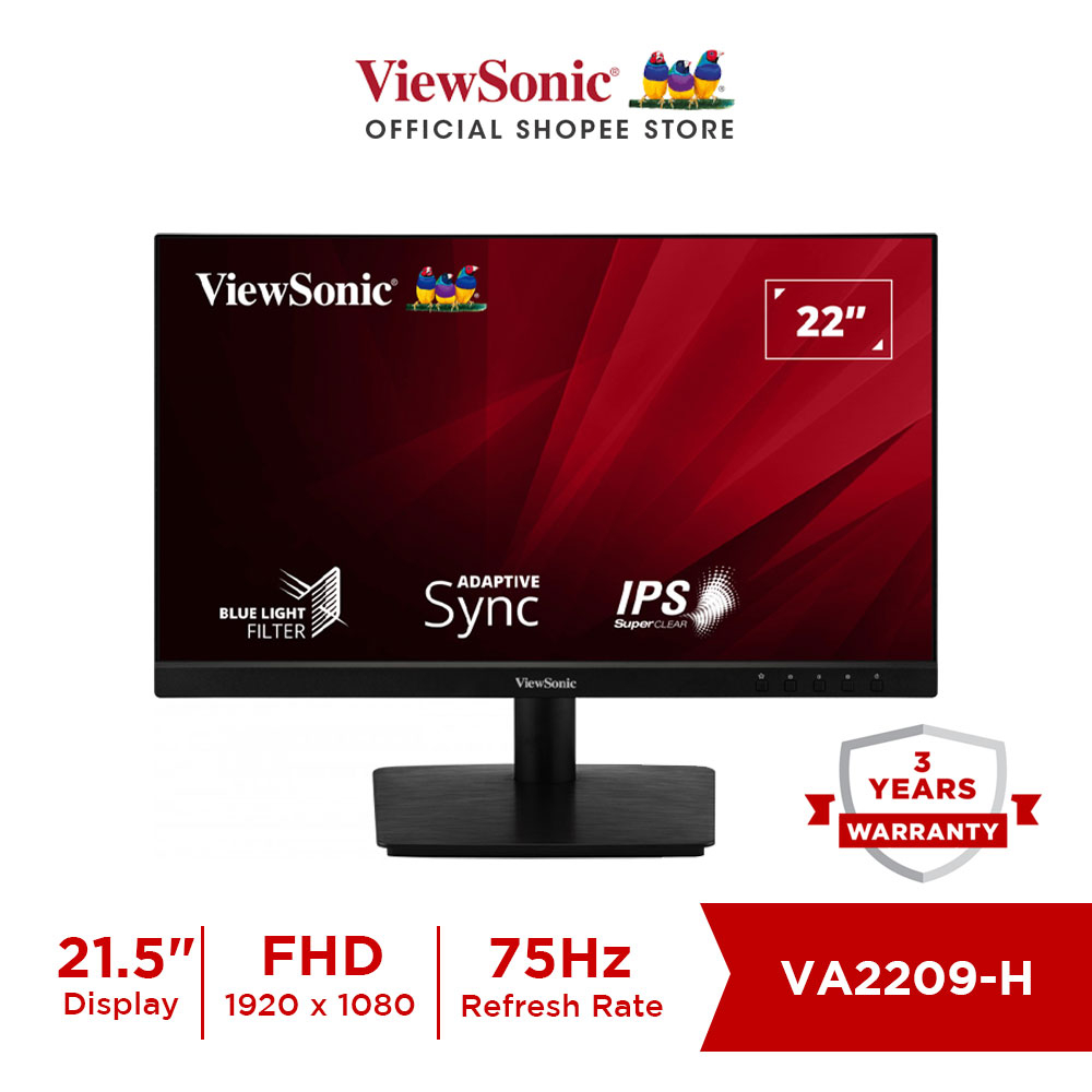 ViewSonic VA2209-H 21.5" FHD 75Hz 4ms IPS Technology Wide Angle Vision ...
