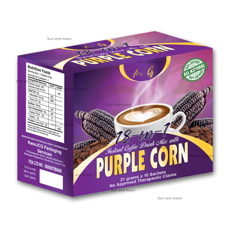 Ms. G PURPLE CORN COFFEE LATTE 10 Sachet 1 Box | Shopee Philippines