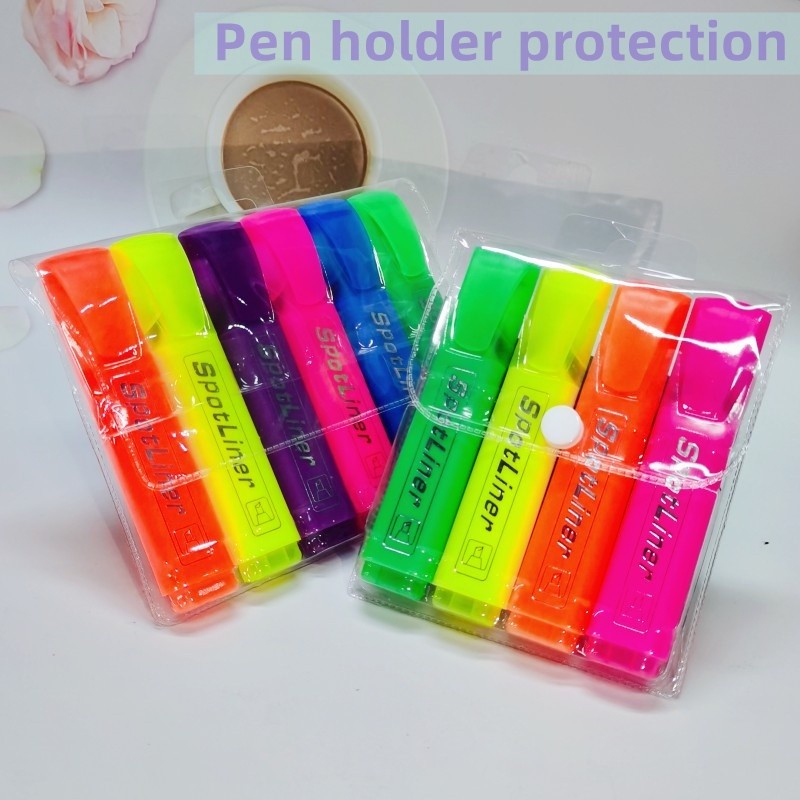 4/6pcs color highlighter school office supplies stationery marker ...