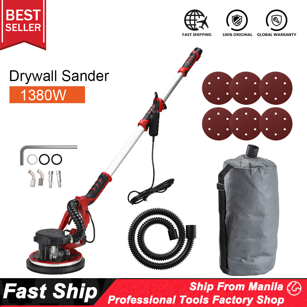 1380W Drywall Sander Variable Speed With Automatic Vacuum LED Light ...