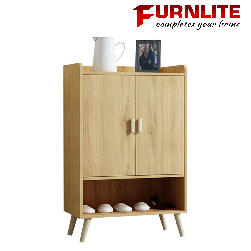 Furnlite Shoe Cabinet With Double Door Sp023 | Shopee Philippines