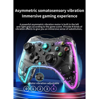 Ovleng S03 Rgb Transparent Wireless Game Controller Compatible P4, P3 ...