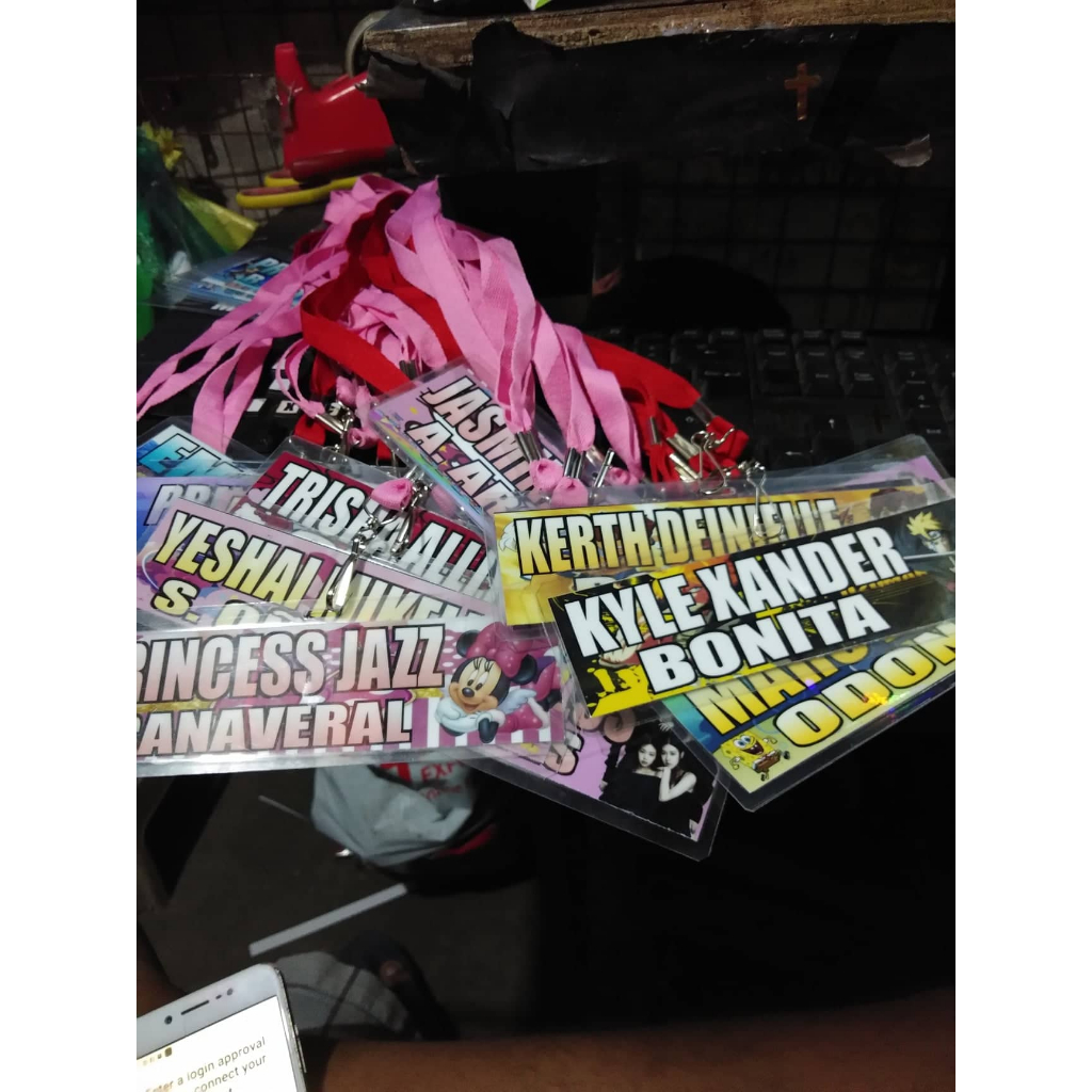 Name Tag with Lace/ Sticker/ Portfolio / with Character Design | Shopee ...