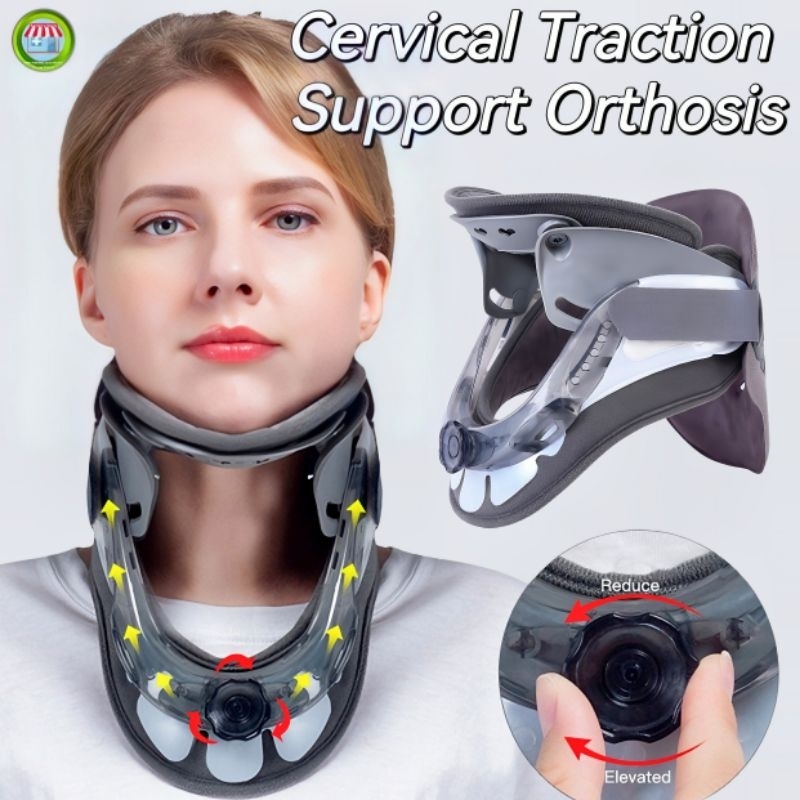 Inflatable Adjustable Cervical Stretcher Traction Device Home Back Neck ...