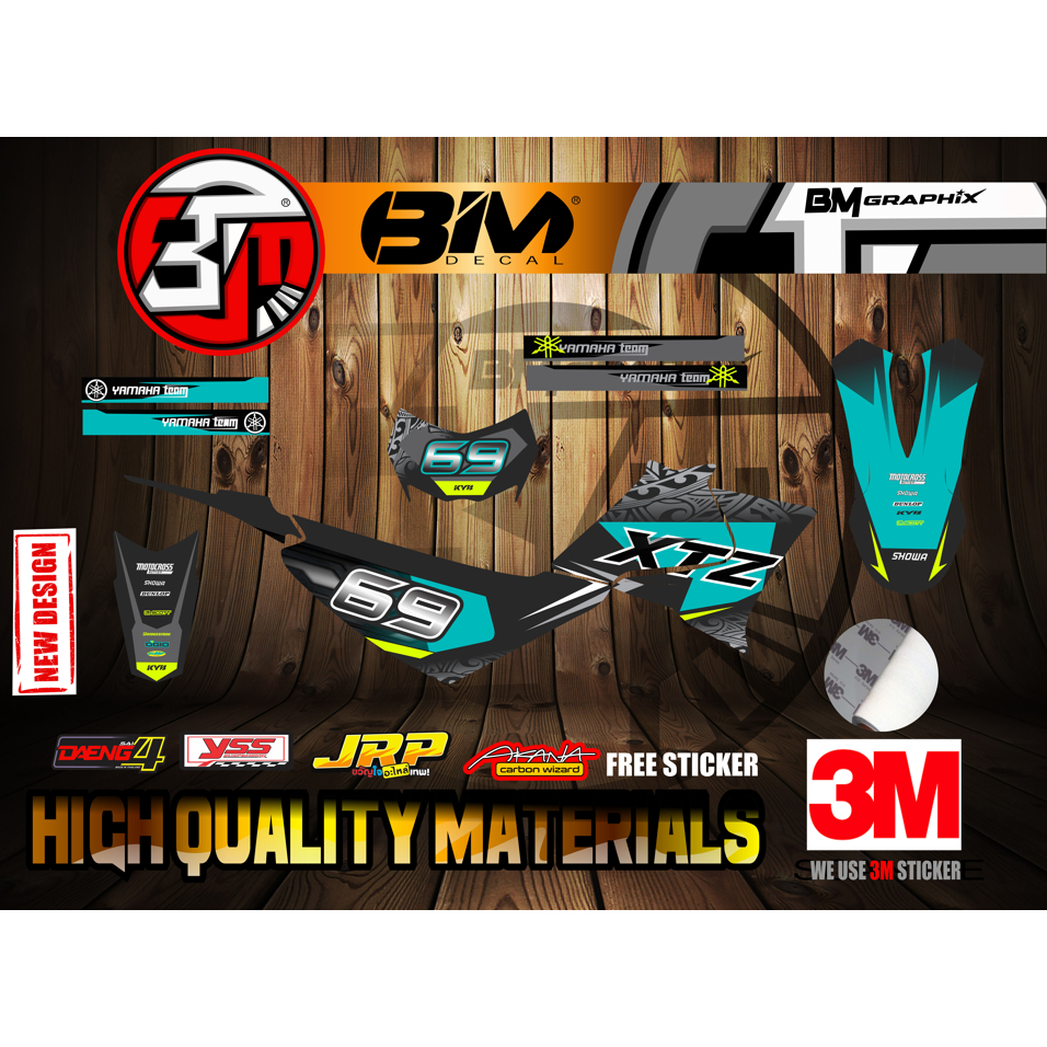 XTZ 125 YAMAHA FULL BODY STICKER KIT DECALS 3M NEW DESIGN | Shopee ...