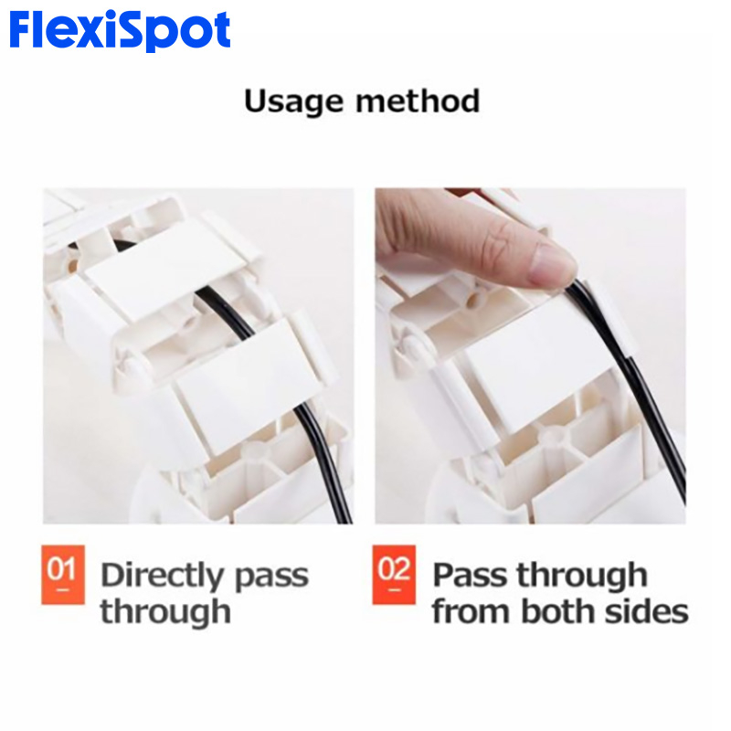 FlexiSpot CMP017 Cable Management Spine 47" Desk Cord Organizer Vertebrae Keep Cords Safer ...