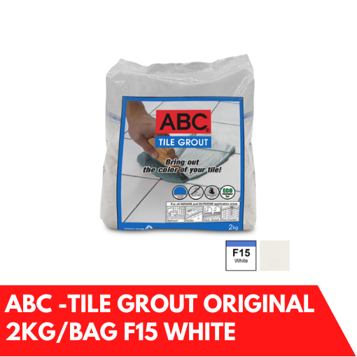 ABC TILE GROUT ORIGINAL 2KG/BAG F15 WHITE | Shopee Philippines