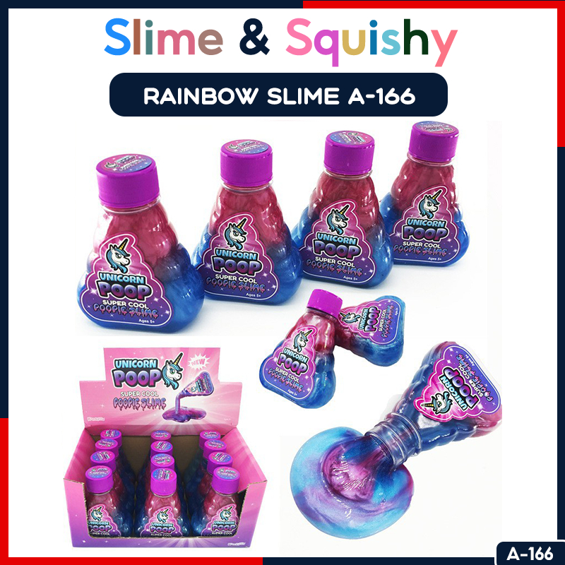 PET Non-toxic rainbow slime set Not stick to the hand Squishy Toys ...