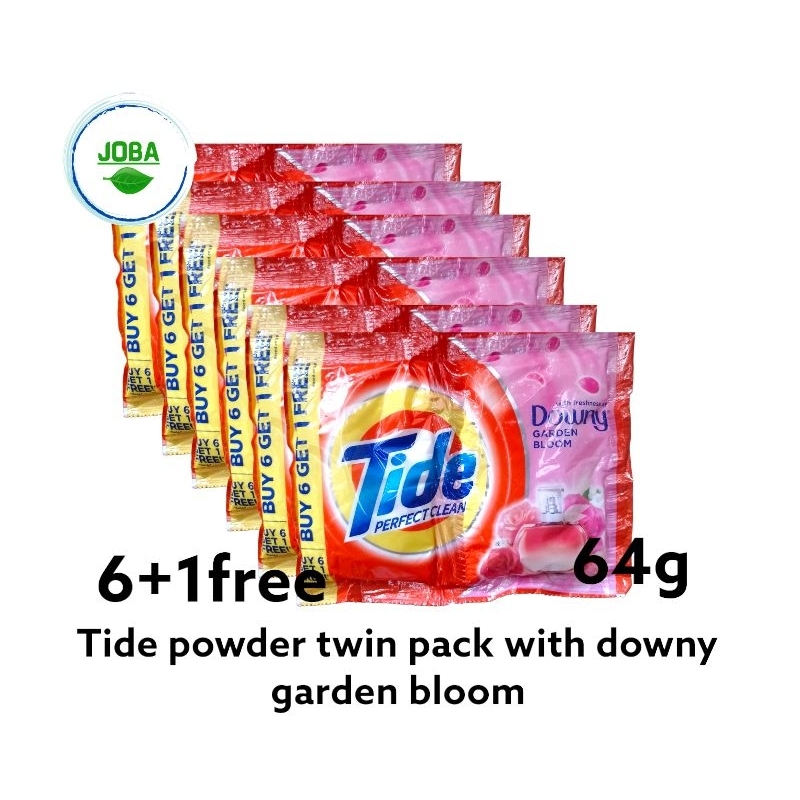 TIDE POWDER TWIN PACK WITH DOWNY 6+1 FREE GARDEN BLOOM SCENT | Shopee ...