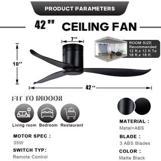 CHNT Ceiling Fan With Light Remote Control Big Size Inverter DC Motor ...