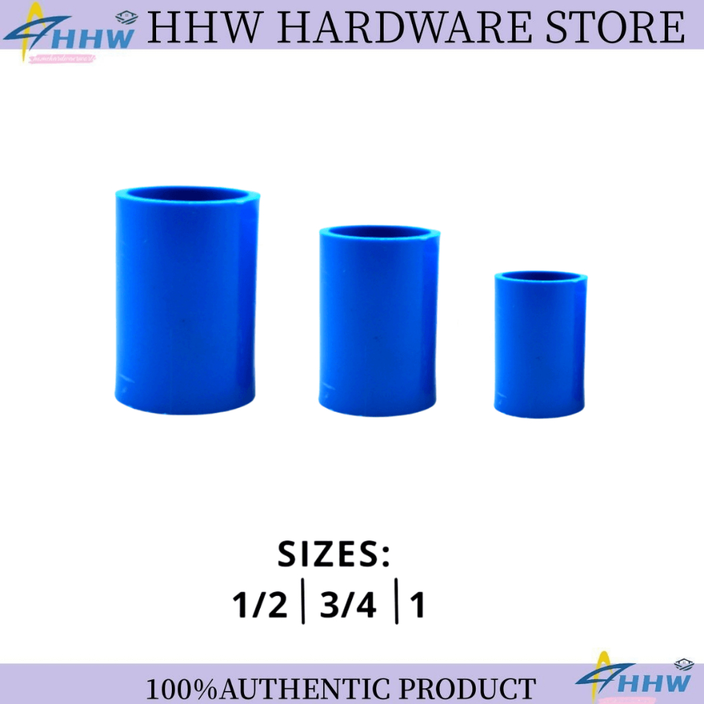 PVC BLUE COUPLING 1/2, 3/4 , 1 | Shopee Philippines