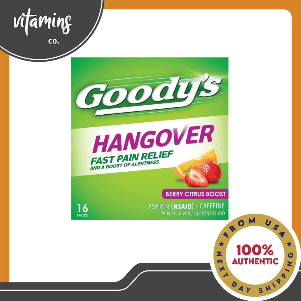 Goody's Hangover Fast Pain Relief & Boost of Alertness (16 packs ...